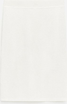 Arket Gestrickter Bleistiftrock -Wei&szlig;