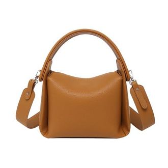 Generic Sac &agrave; main et sac &agrave; main en cuir v&eacute;ritable pour femme, cartable, sac &agrave; bandouli&egrave;re d&eacute;contract&eacute;, sac fourre-tout tendance, jaune, Medium