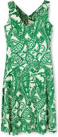 Motivi Femme, Robes, Vert, Taille: 46 FR Robe en satin imprim&eacute; cachemire