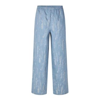 Lollys Laundry Stylische- dekonstruierte Denim-Hose - - Trousers - Damen - Blau - S