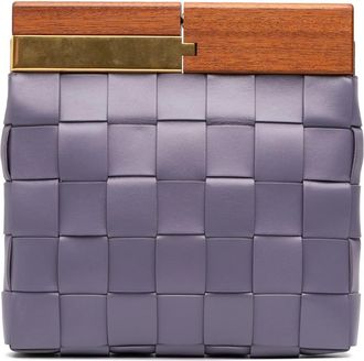 Bottega Veneta Clutches - Lambskin Maxi Intrecciato The Snap Clutch - Gr. unisize - in Orange - für Damen