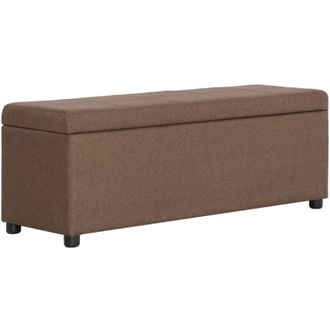 vidaXL Bank mit Staufach 116 cm Braun Polyester Vidaxl