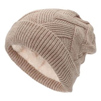 Generic Chapeau dhiver rembourr&eacute; et &eacute;pais pour hommes et femmes, chapeau chaud en tricot avec lettres dext&eacute;rieur pour lautomne et lhiver, chapeau en laine cha