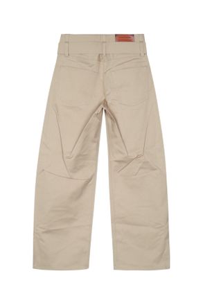 Acne Studios Wide-Leg Organic Cotton Trousers - Beige