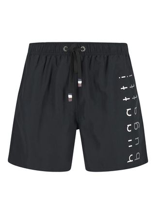 Bugatti Herren Badeshorts schwarz Mikrofaser Mit Prints