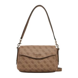 Guess Sac &agrave; bandouli&egrave;re avec motif logo - Femme - Sacs - Brun - Taille: ONE Size