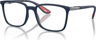 Ray-Ban Rb7240m Optics Scuderia Ferrari Collection Blau Fassung Klar Glas Polarisiert 54-18