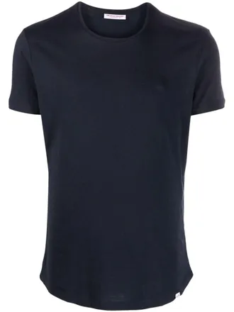 Orlebar Brown t-shirt uni &agrave; manches courtes - Bleu