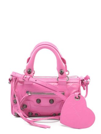 Balenciaga sac cabas Le Cagole en cuir format nano (ann&eacute;es 2020) - Rose