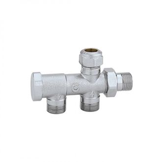 Caleffi Einrohrventil einzeln, Achsabstand 40 mm, mit Anschluss f&uuml;r Rohr &oslash; 15 mm Caleffi 328400