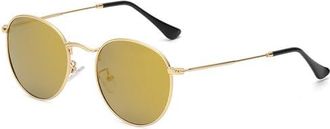 Generic Lunettes de soleil rondes polaris&eacute;es for hommes et femmes, lunettes de soleil de f&ecirc;te de(Metallic)