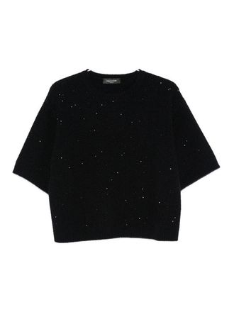 Fabiana Filippi Pull Col Rond - Bleu Fonc&eacute;
