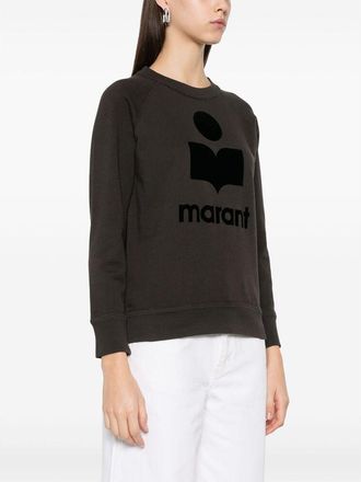 Isabel Marant Logo-Embroidered Sweatshirt - Black