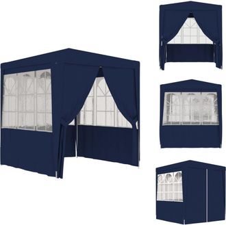 vidaXL Vidaxl - Tente de r&eacute;ception avec parois lat&eacute;rales 2,5x2,5 m Bleu 90 g/m&sup2; - Tente De R&eacute;ception - Abri Jardin - Gazebo - Parasol - Auvent