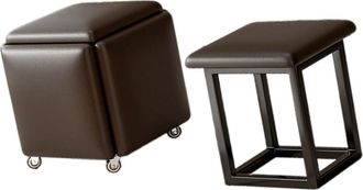 Generic Nesting-Hocker, 5-teiliges Set, Mehrzweck-Tritthocker, stapelbare Kombinationsst&uuml;hle, for Spielzimmer, Badezimmer, Lernb&uuml;ro(Color 4,35x35cm)