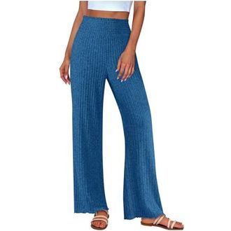 Generico Pantalons De Jogging Femmes Taille Haute Pantalon Long Jambe Large Sport Pantalon Avec Poches &Eacute;l&eacute;gantes Confortable Athl&eacute;tique Pantalon De Surv&ecirc;tement