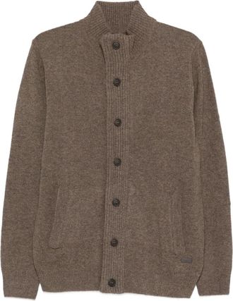 Barbour Homme, Pulls, Brun, Taille: XL Cardigan en laine marron avec boutons