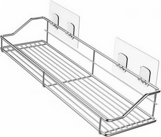 Cabilock Bohren Wandregal aus Edelstahl Rostfreies Badezimmer K&uuml;chen Organizer Wandmontage Platzsparendes Aufbewahrungsregal f&uuml;r Shampoo Kosmetik Seife Stabile