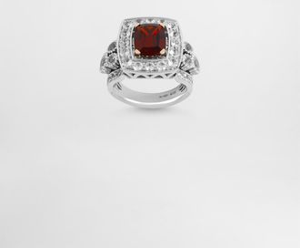 Dolce & Gabbana Eleganza Ring 18-carat White And Rose Gold, Garnet, And Sapphires - Frau Ringe White 60