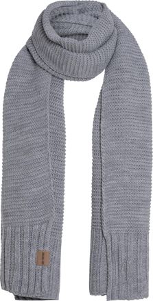 Knit Factory Jamie Schal - gewalkter Wolle Strickschal - 2m lange Winterschal f&uuml;r Damen und Herren - Grau - 200x45 cm