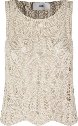 SOLOTRE Femme, Tops, Beige, Taille: 40 FR Knit Top