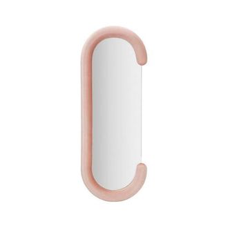 Dmora Spiegel Bonea 60x160 cm Rosa, Struktur aus Stoff