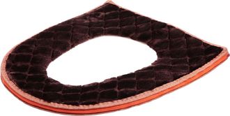 Garneck Warmer Dicker Toilettensitzbezug aus Plüsch Weiches Flexibles Material Pflegeleicht mit Reißverschluss Passend für Badezimmer Komfortable Wc Ausstattu