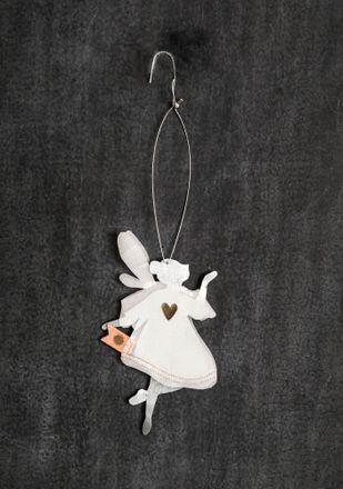 Good old Friends Mini Wunschfee Herz Gold H&auml;ngender Schmuck Metall Novelty Valentinstag Dekoration