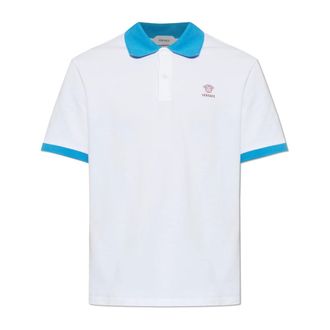 Versace Homme, Tops, Blanc, Taille: XL Polo avec logo brod&eacute;