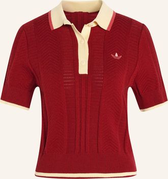 adidas Originals Adidas Originals Cali Poloshirt, Zopfmuster rot