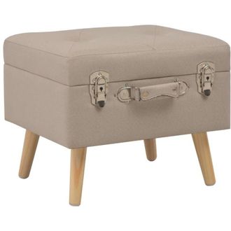 vidaXL Hocker mit Stauraum 40 cm Beige Stoff Vidaxl