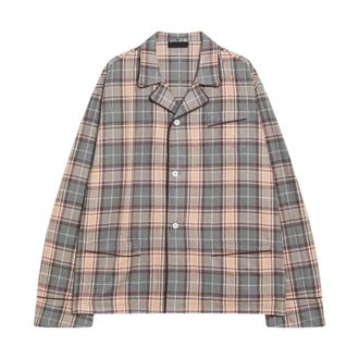 Prada Checked Cotton Shirt - - Shirts - Herren - Mehrfarbig - L