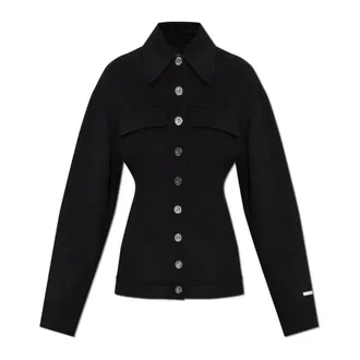 Sportmax Arena Kurzmantel aus Wolle - - Coats - Damen - Schwarzk - S