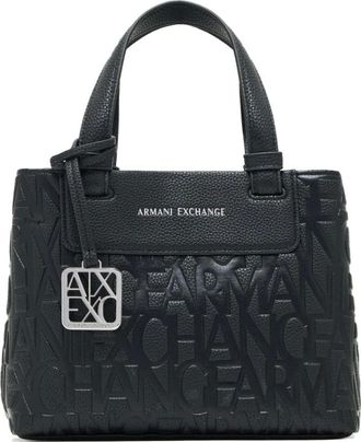 A|X Armani Exchange Femme, Sacs, Noir, Taille: ONE Size Liz Pebble Tote S