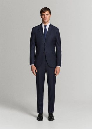 Mango Pantalon costume Tur&iacute;n 100 % laine bleu marine fonc&eacute; - Homme - 38 - MANGO MAN