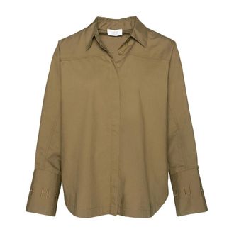 H&eacute;st Winter Moss Gewebte Bluse Hemd - - Blouses & Shirts - Damen - Gr&uuml;n - L