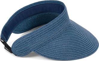 styleBREAKER Casquette en Papier Straw Unie avec visière Solaire, Bande élastique et Fermeture à Crochet, Chapeau léger pour Femmes, Protection Solaire élégante et