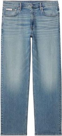 Calvin Klein Jean droit d&eacute;lav&eacute; en coton