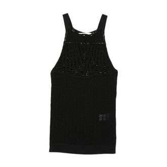 Iro Open Knit Seidentop - - Tops - Damen - Schwarzk - XS
