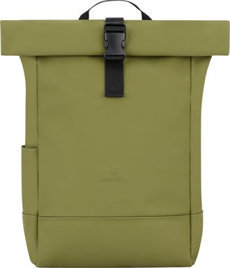 Johnny Urban Rucksack Damen Grün - Harvey Medium - Rolltop Mit Laptopfach für Uni Business City - 15L - Matte PU Beschichtung - Wasserabweisend