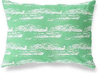 Bonamaison Le Jardin du Lin Kissen Zierkissenbezug Benzin Grün-Weiß Kissenbezug, Weich Bequem, Für Zuhause Autos Büro Sofa Wohnzimmer Couch Schlafzimmer Dekor, 3