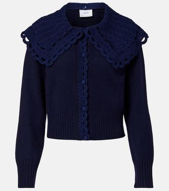 Erdem Cardigan en laine m&eacute;lang&eacute;e