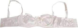 Dolce & Gabbana Femme, Sous-v&ecirc;tements, Blanc, Taille: 42 FR Soutien-gorge balconnet en satin de soie