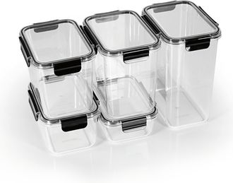 Gourmetmaxx Frischhaltedosen in verschiedenen Größen 5er-Set | Tropfsicher, langlebig und perfekt für jedes Lebensmittel | Geeignet für den Gefrierschrank und die