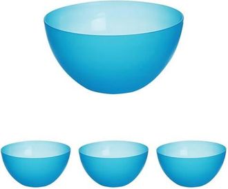 Excelsa Rainbow Salatsch&uuml;ssel, 24 cm, Hellblau (Packung mit 4)