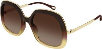 Chlo&eacute; Square Sonnenbrillen - - Accessories - Damen - Braun - 56 MM