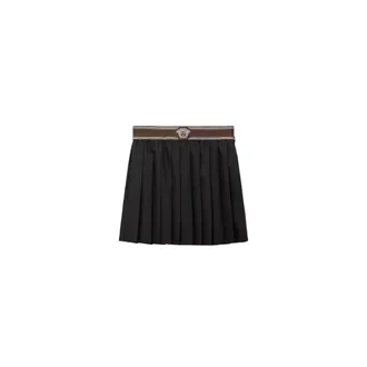 Versace Falten-Minirock aus Wolle und Mohair - - Skirts - Damen - Schwarzk - M