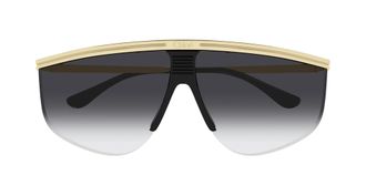 Chlo&eacute; CH0415S-001 Gradient Lens Mask Sunglasses - Gold
