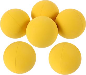 BESPORTBLE Abaodam 6 St&uuml;ck Teiliges Gummib&auml;lle f&uuml;r Racquetball und Partyspiele Elastische Trainingsb&auml;lle aus Robustem Gummi Gelb f&uuml;r Kinderhandball Reaktions&uuml;bun