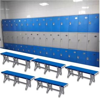Generic Lot de 5 bancs &agrave; langer en plastique ABS imperm&eacute;able pour salle de sport et piscine, tabouret long pour shabiller et changer de chaussures, id&eacute;al pour
